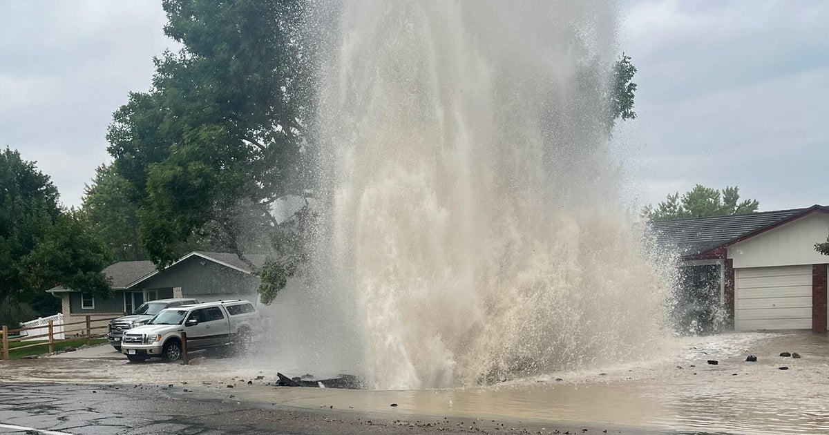 Water main break shoots geyser higher than house in Colorado ...