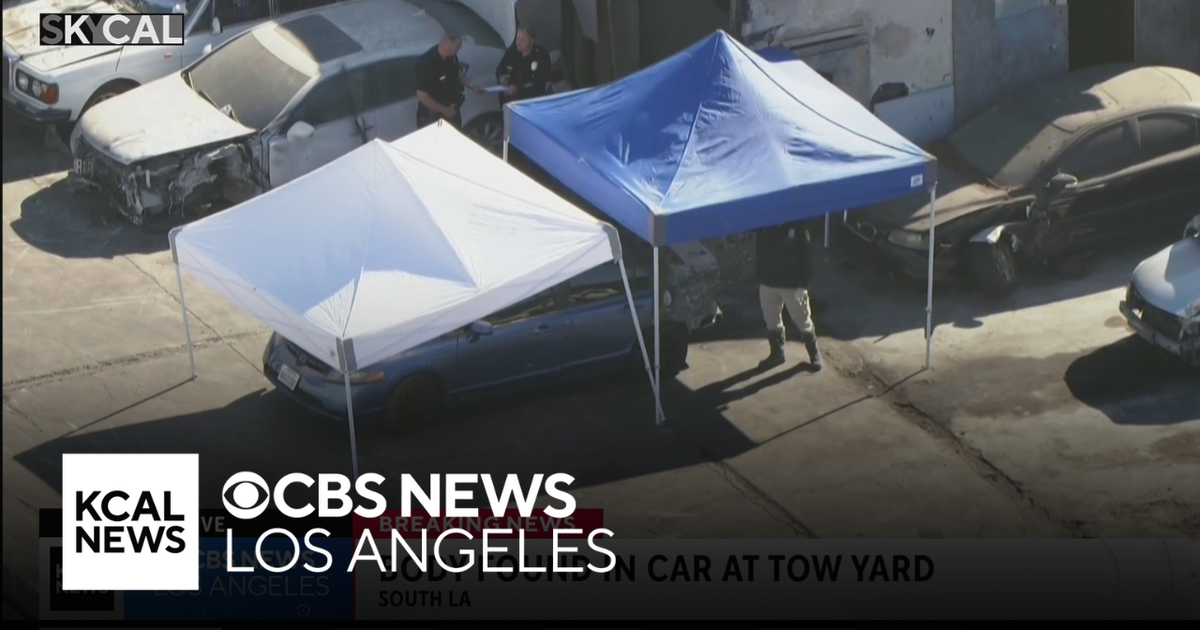 Body found inside car at South LA tow yard - CBS Los Angeles