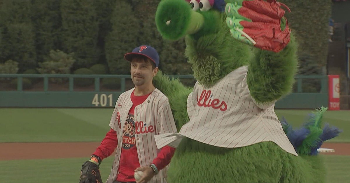Bucks County man throws out first pitch at Philadelphia Phillies game ...