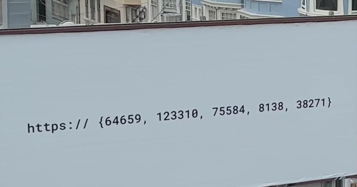 Have you seen the San Francisco billboard with a series of numbers ...
