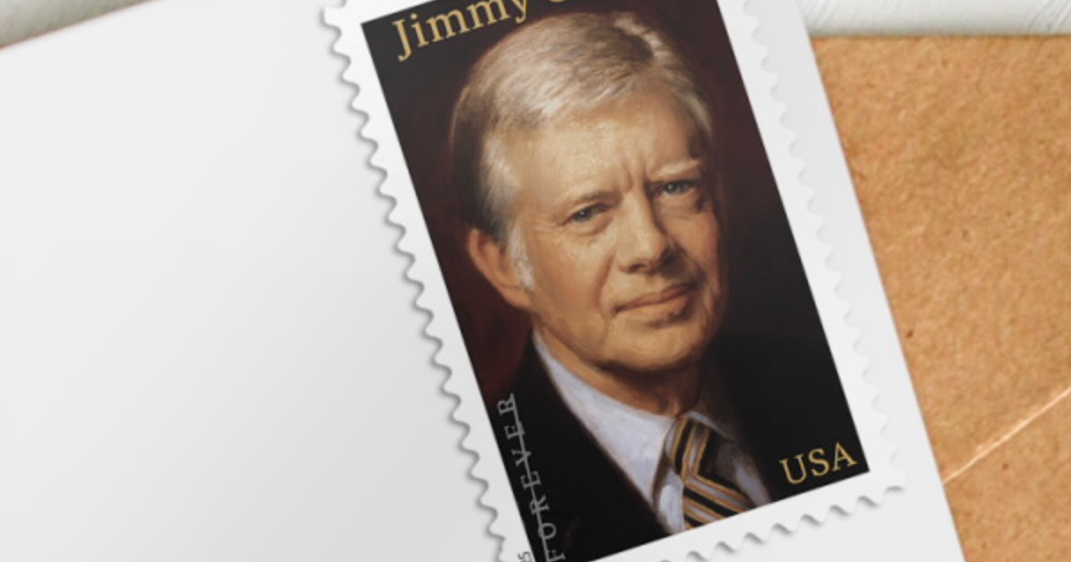 US Postal Service honors Jimmy Carter with commemorative stamp on what ...