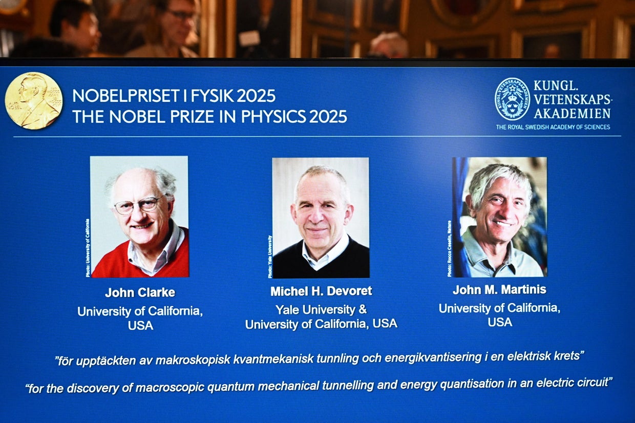 Nobel Prize in Physics goes to 3 scientists based in U.S. for work on ...