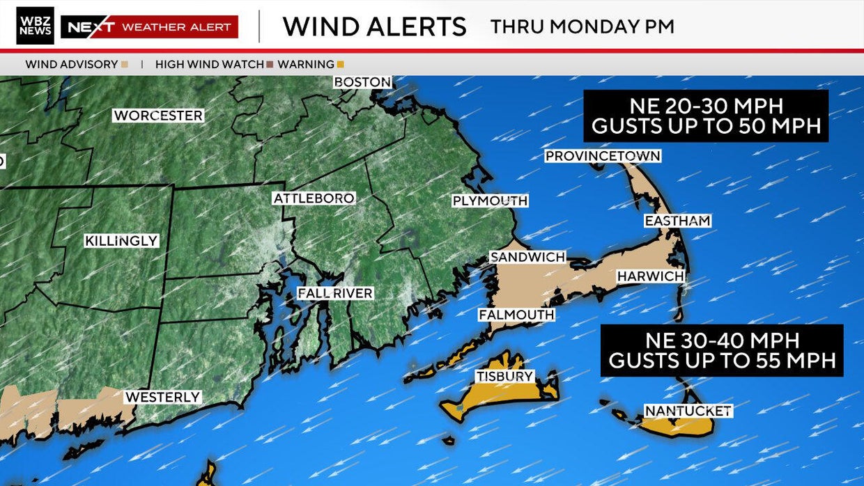 Boston nor'easter brings heavy rain, strong winds at end of holiday ...