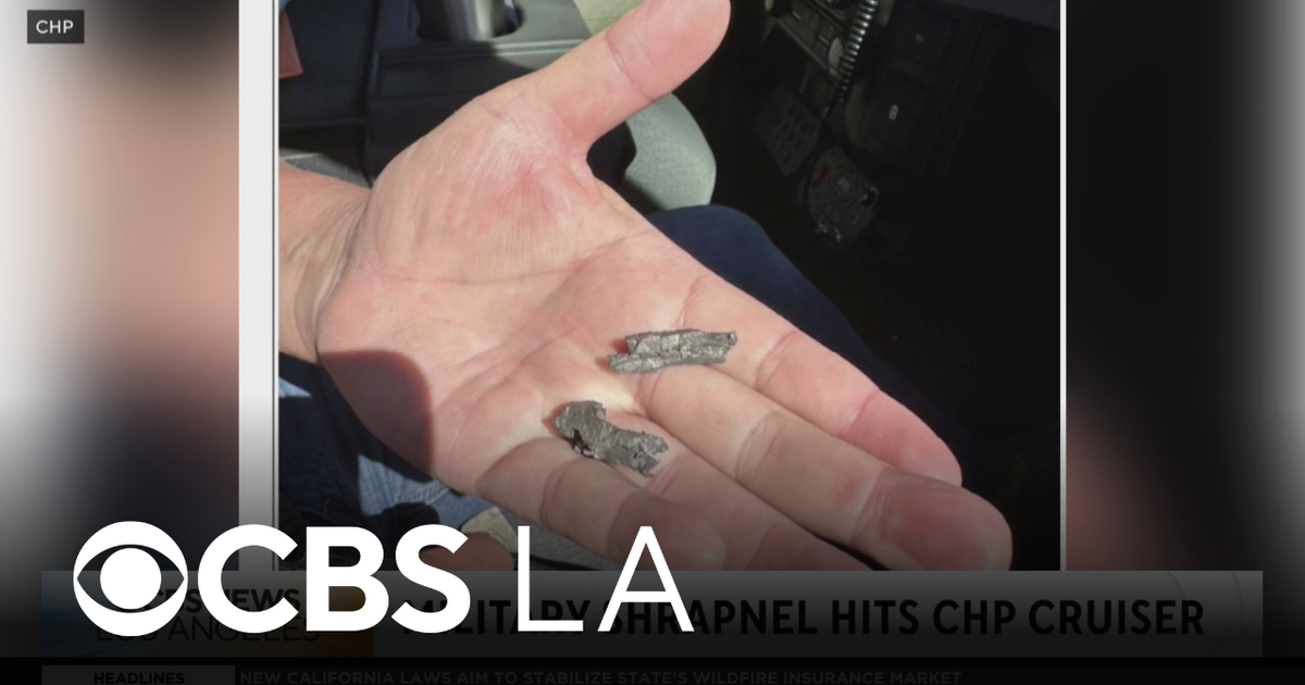 Shrapnel from artillery round fired over I-5 falls onto CHP cruiser ...