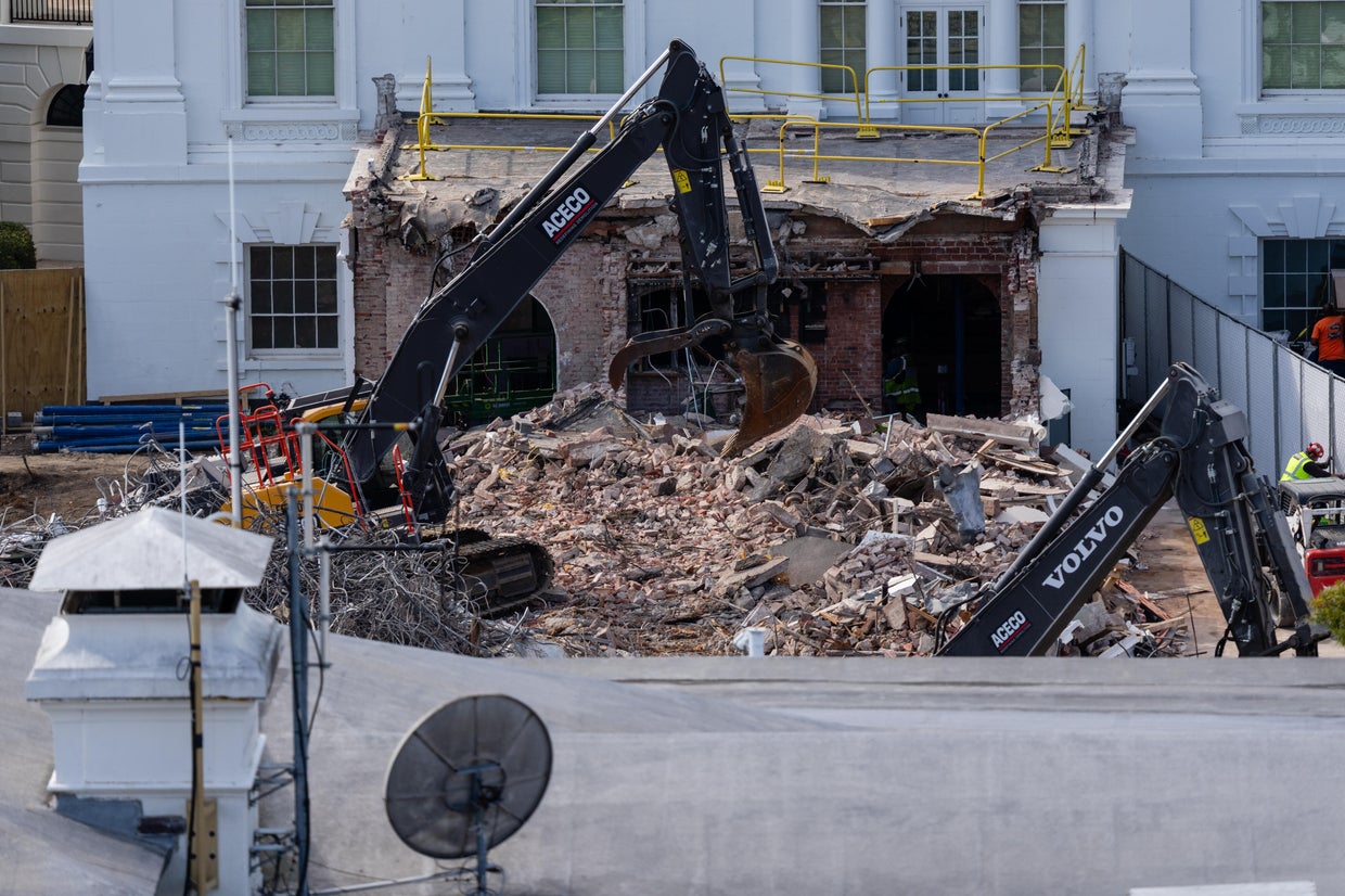 White House demolishes East Wing as Trump says he'll donate "millions ...