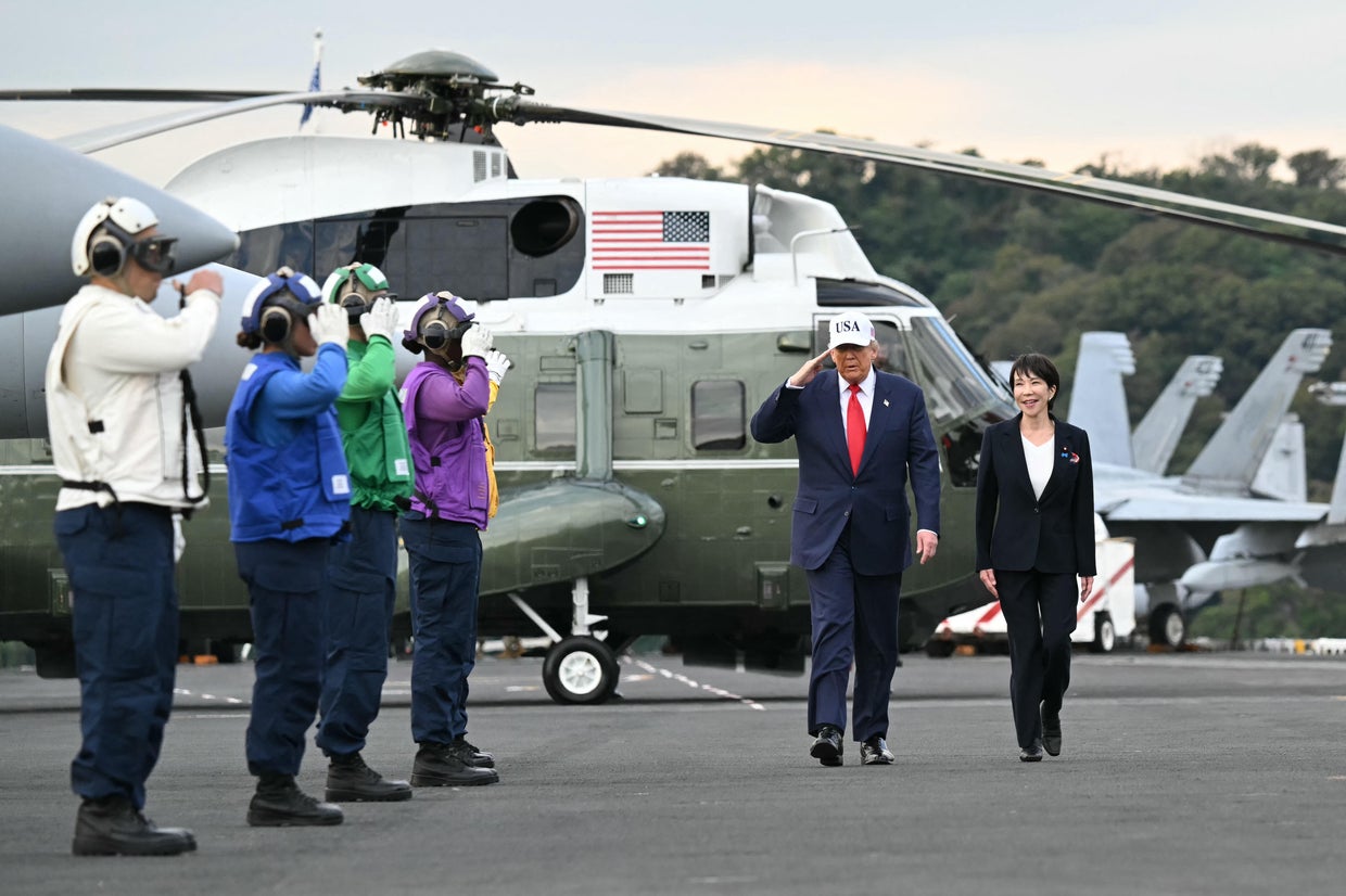 Trump touts "very fair" trade deal with Japan as he meets new Prime ...