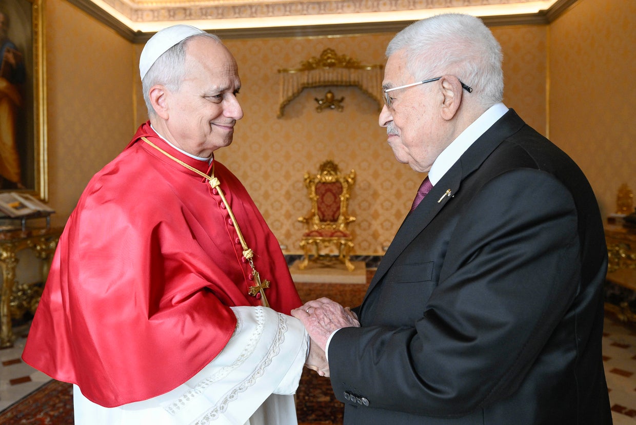Pope Leo meets Palestinian president, calls for two-state solution to ...