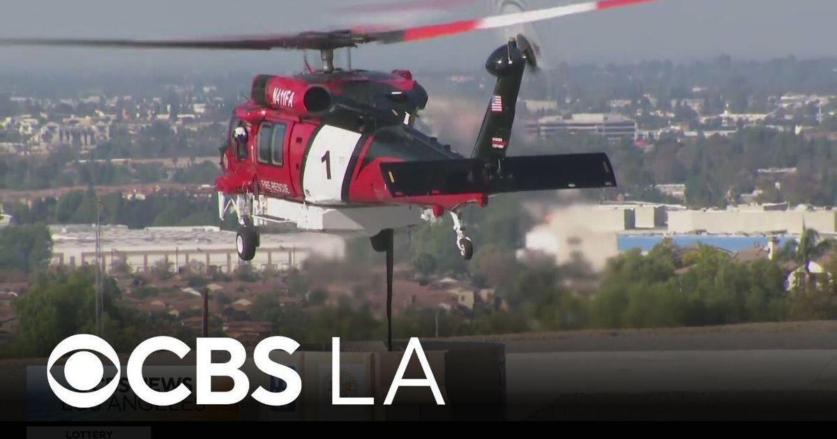 Orange County fire fighting crews receive new helicopter hydrant - CBS ...