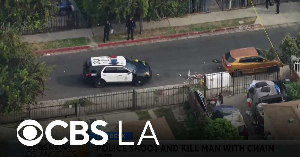LAPD officers shoot, kill man with chain in Watts - CBS Los Angeles