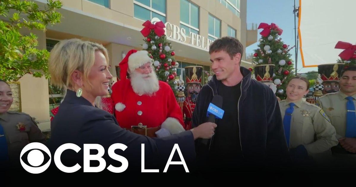 Actor Tanner Novlan joins Santa | CHiPs For Kids - CBS Los Angeles