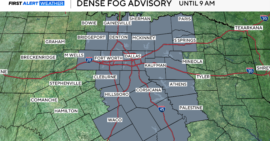 First Alert Weather Day for dense fog in North Texas Tuesday morning ...