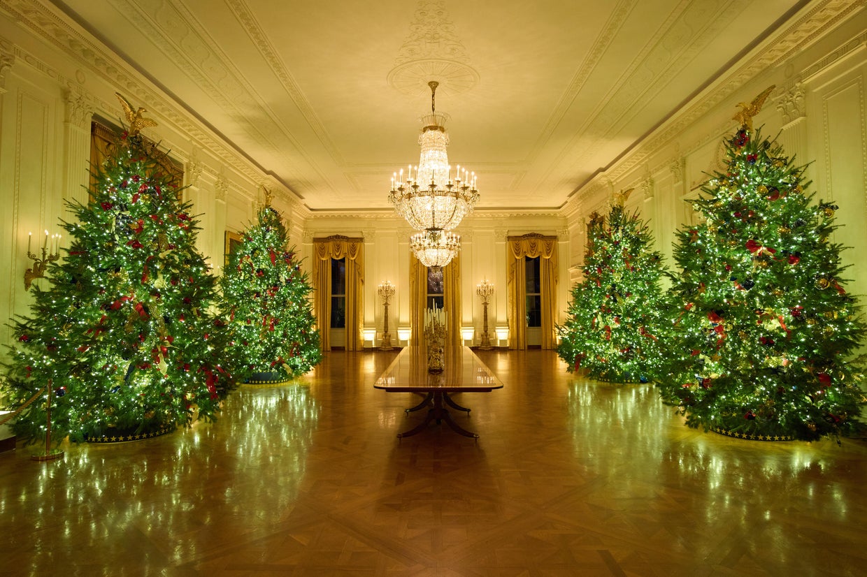 Melania Trump unveils White House Christmas decorations for 2025. See ...
