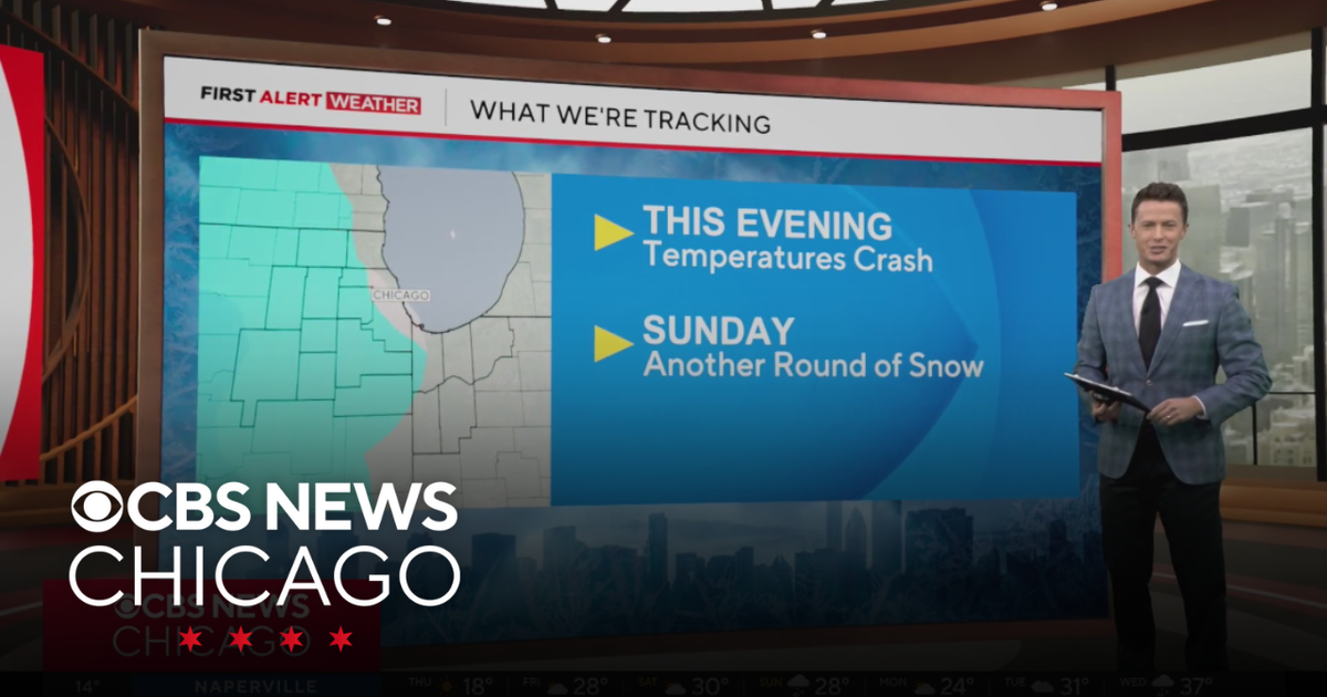 Temperatures crash Thursday evening, more snow Sunday in Chicago - CBS ...
