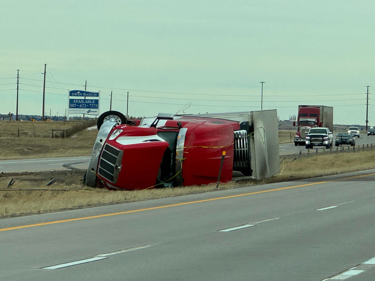 Wind blamed for blown-over semis in Northern Colorado - CBS Colorado