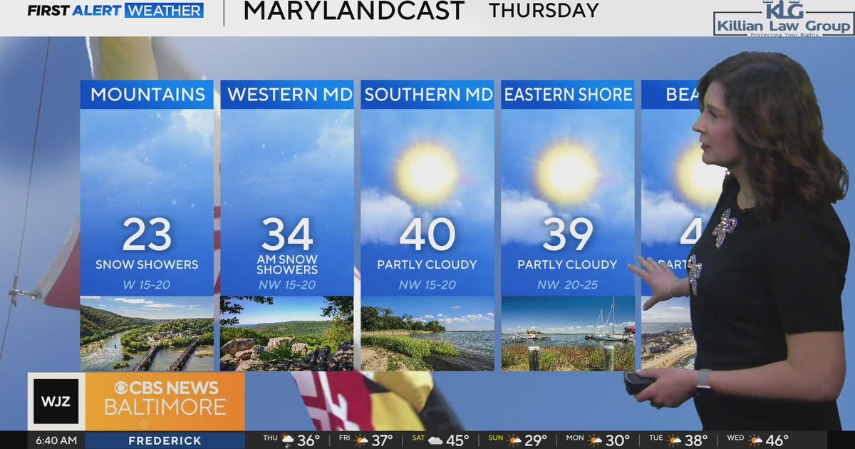 Cold and snow chances in the weather forecast for Maryland - CBS Baltimore