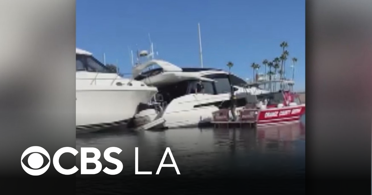 Out-of-control boat crashes into another at the Dana Point Harbor - CBS ...