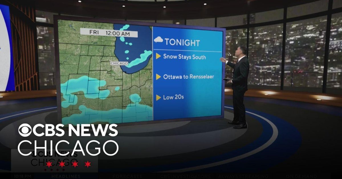 Chicago weather: Snow stays south overnight - CBS Chicago