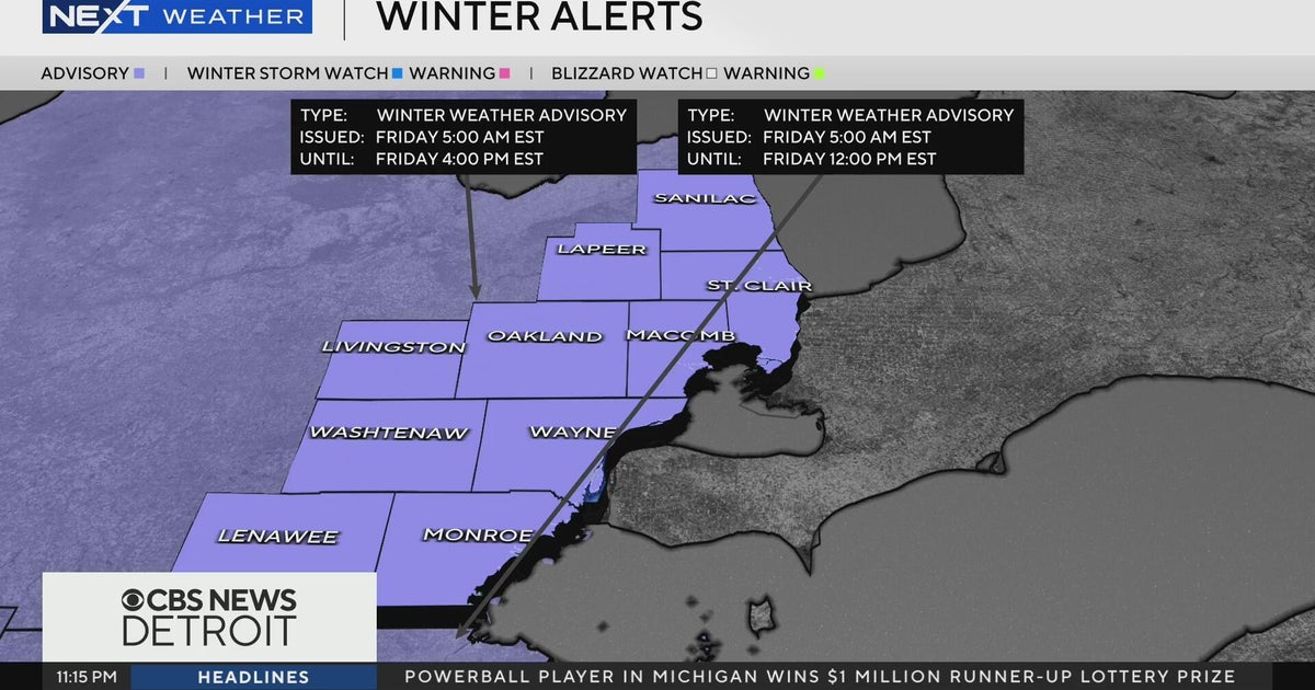 Friday ice risk - CBS Detroit