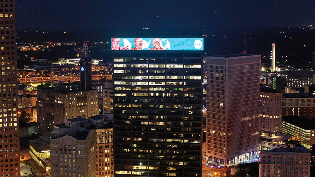 Jimmy Carter honored with towering mural lighting up downtown Atlanta ...