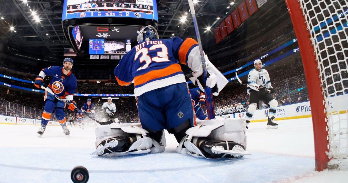 Dylan Guenther's hat trick powers Mammoth to rout of Islanders - CBS ...