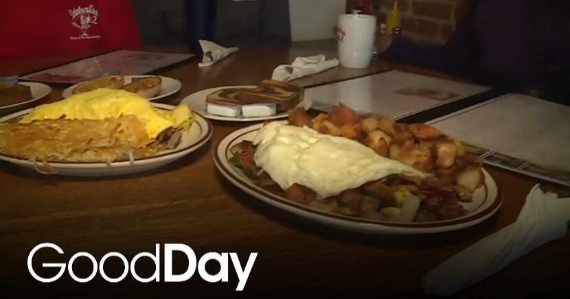 Ashley is checking out the super omelette at Edelweiss 2 - Good Day ...