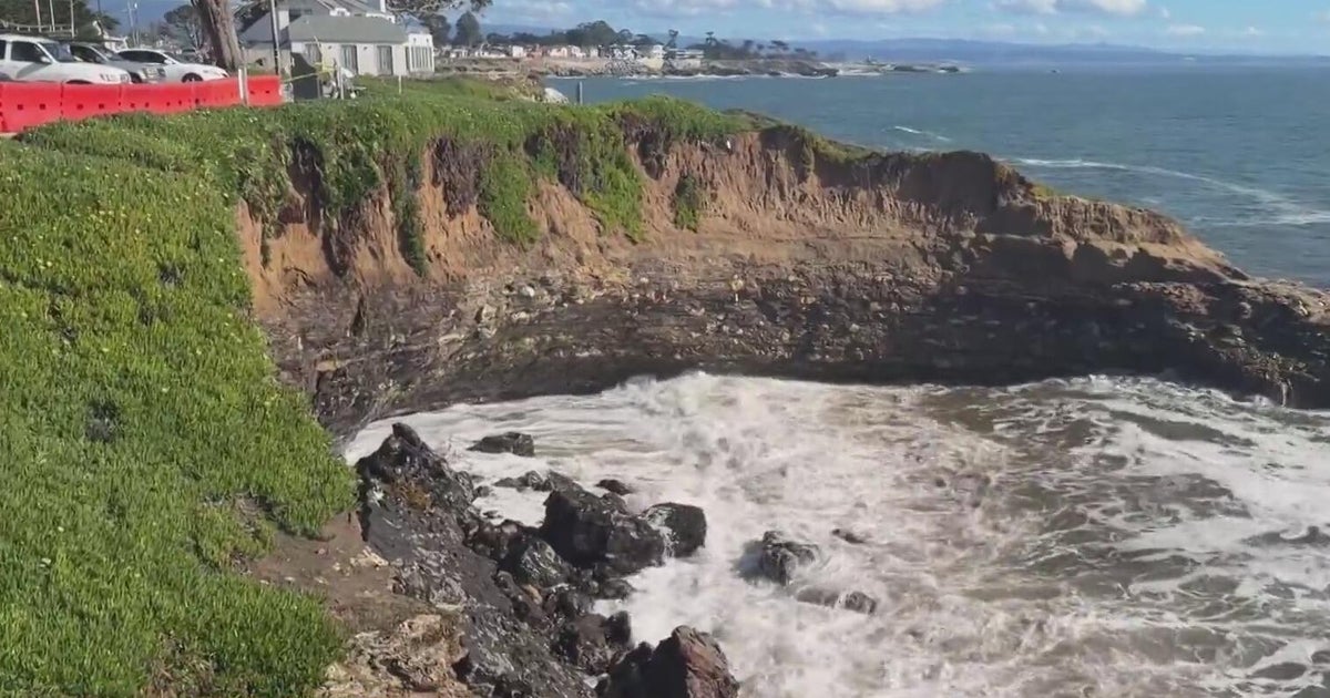 Portion of iconic Santa Cruz West Cliff collapses - CBS San Francisco