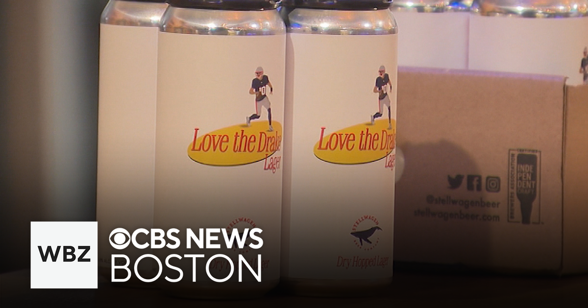 Drake Maye-inspired beer selling fast at Marshfield brewery - CBS Boston