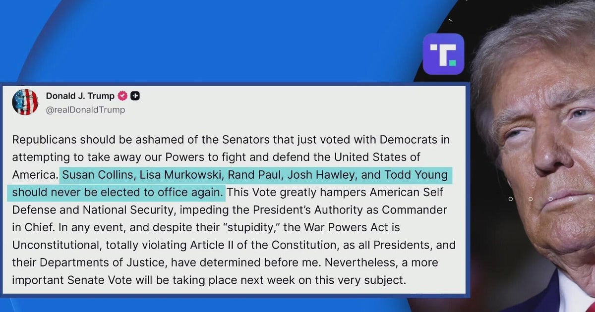 Senate advances bill to block Trump from future military action in ...