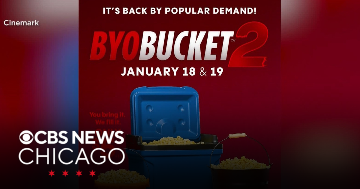 Bring your own bucket to Cinemark for National Popcorn Day - CBS Chicago