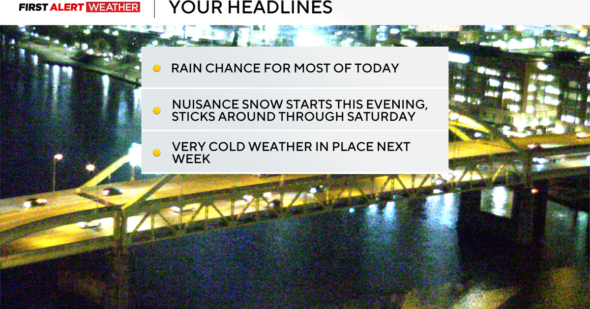 Rain will turn into snow in the Pittsburgh area on Wednesday evening ...
