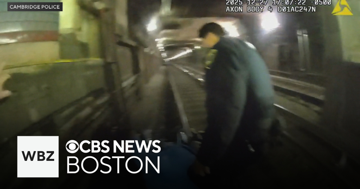 Police rescue person from MBTA tracks in Cambridge - CBS Boston