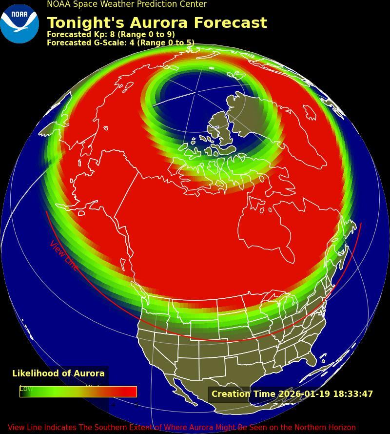 Northern lights could be visible in Illinois Monday night amid G4 solar ...
