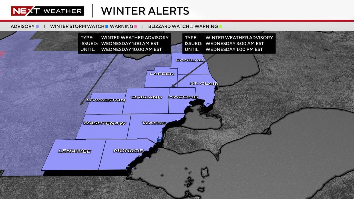 More snow headed to Southeast Michigan on Wednesday, impacting morning ...