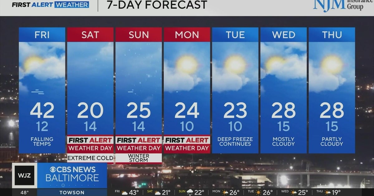 Major winter storm expected in Maryland this weekend - CBS Baltimore