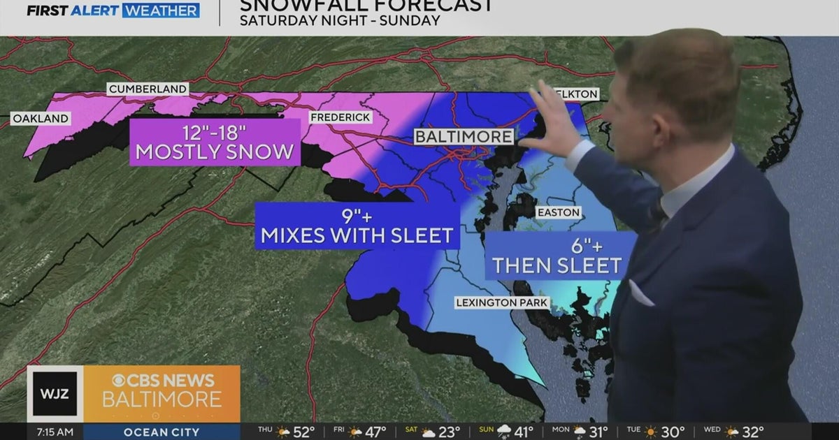 Baltimore weather forecast shows major snow storm this weekend - CBS ...