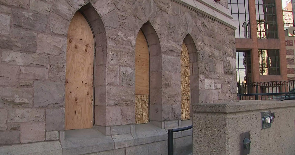 Priceless stained glass windows smashed at Denver's first church - CBS ...