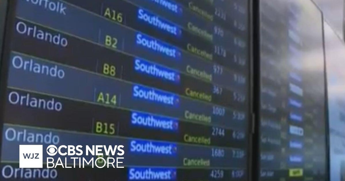 Hundreds of flights canceled, delayed at BWI Marshall Airport - CBS ...