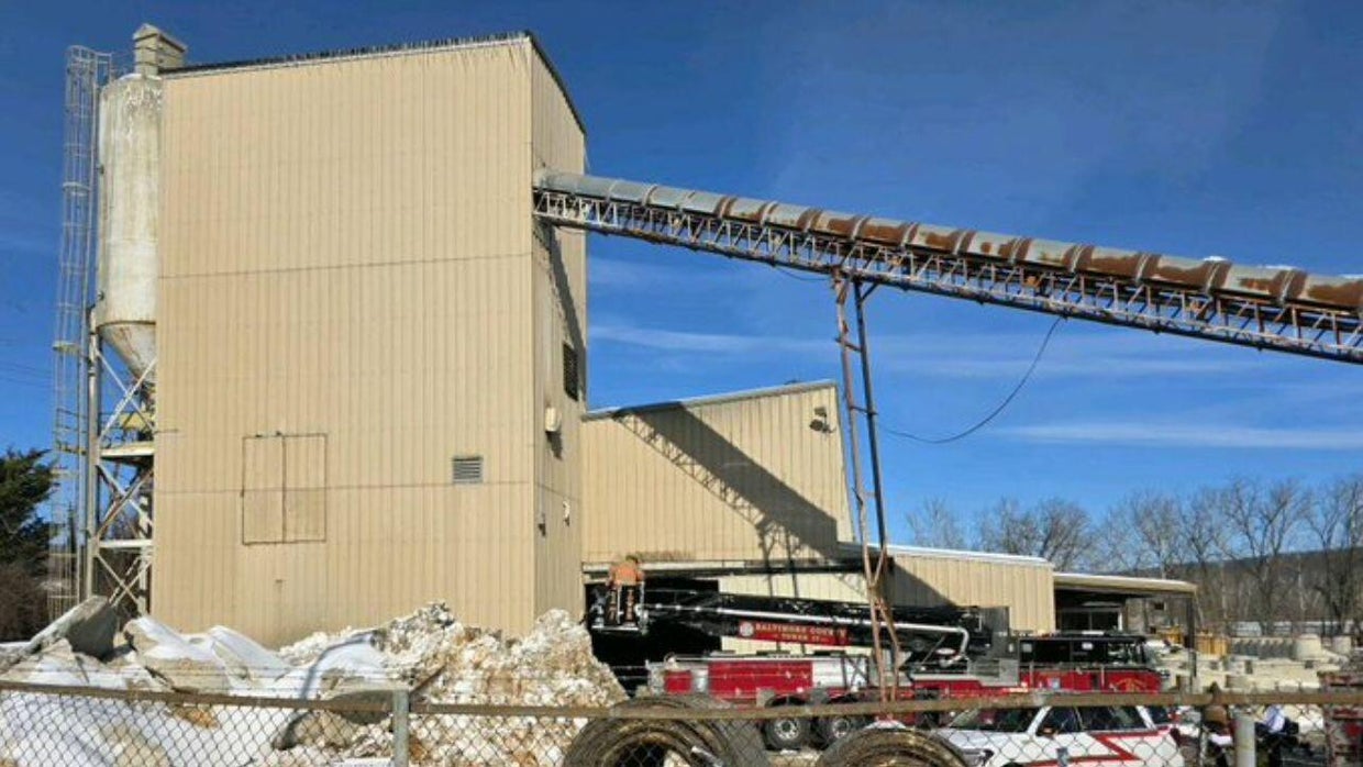 Worker freed from sand hopper during rescue in Baltimore County - CBS ...