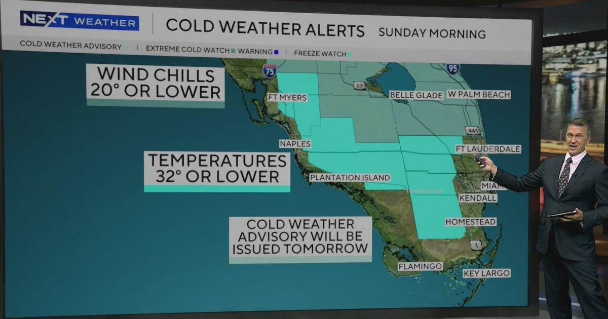 South Florida braces for freeze and bitter wind chills by Sunday - CBS ...