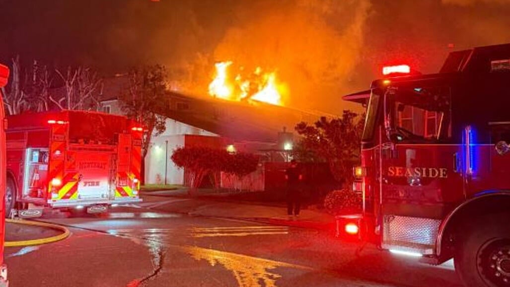 8 hurt, dozens displaced in Monterey apartment complex fire - CBS San ...