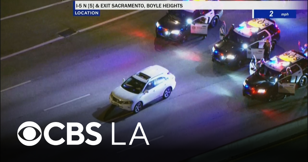 5 Freeway closed after pursuit suspect stops near East LA - CBS Los Angeles