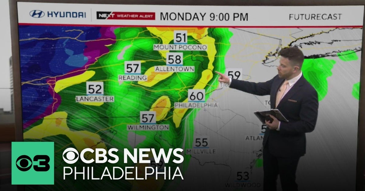 Tracking possible severe weather in Philadelphia region Monday - CBS ...