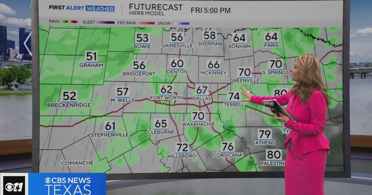 Temperatures drop, clouds move into North Texas behind cold front - CBS ...