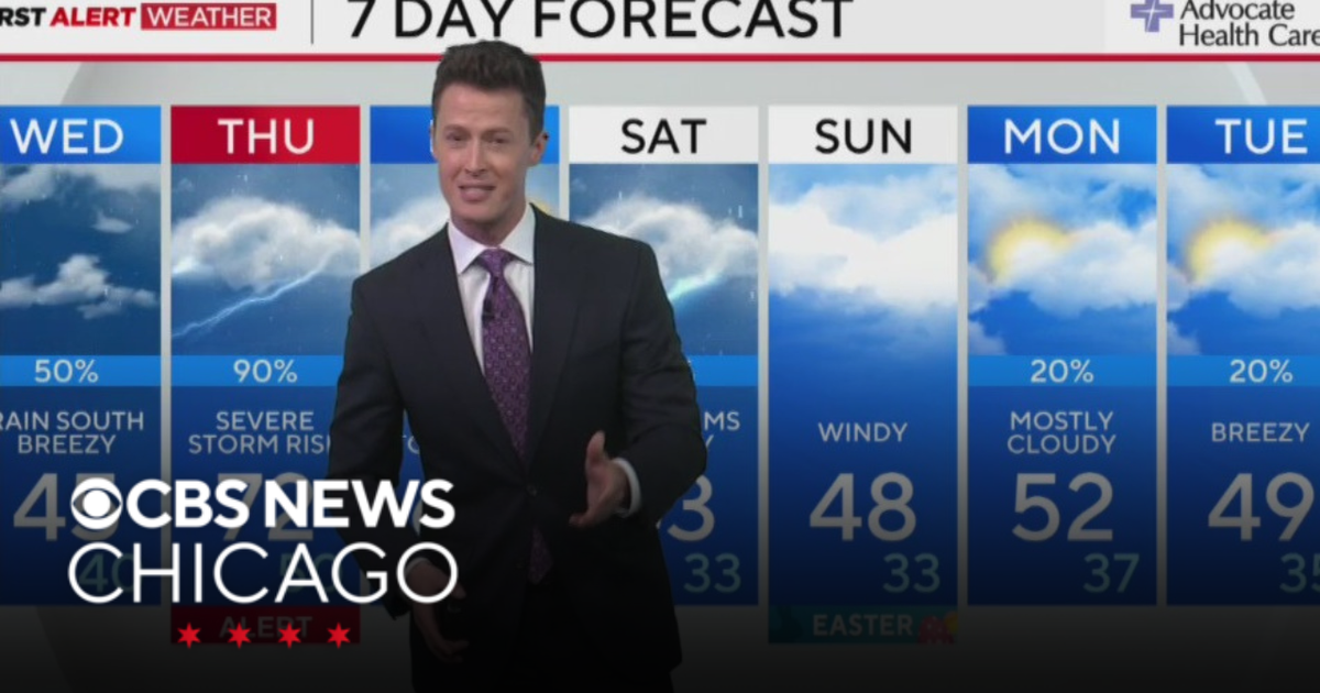 Lingering showers Tuesday night in Chicago - CBS Chicago