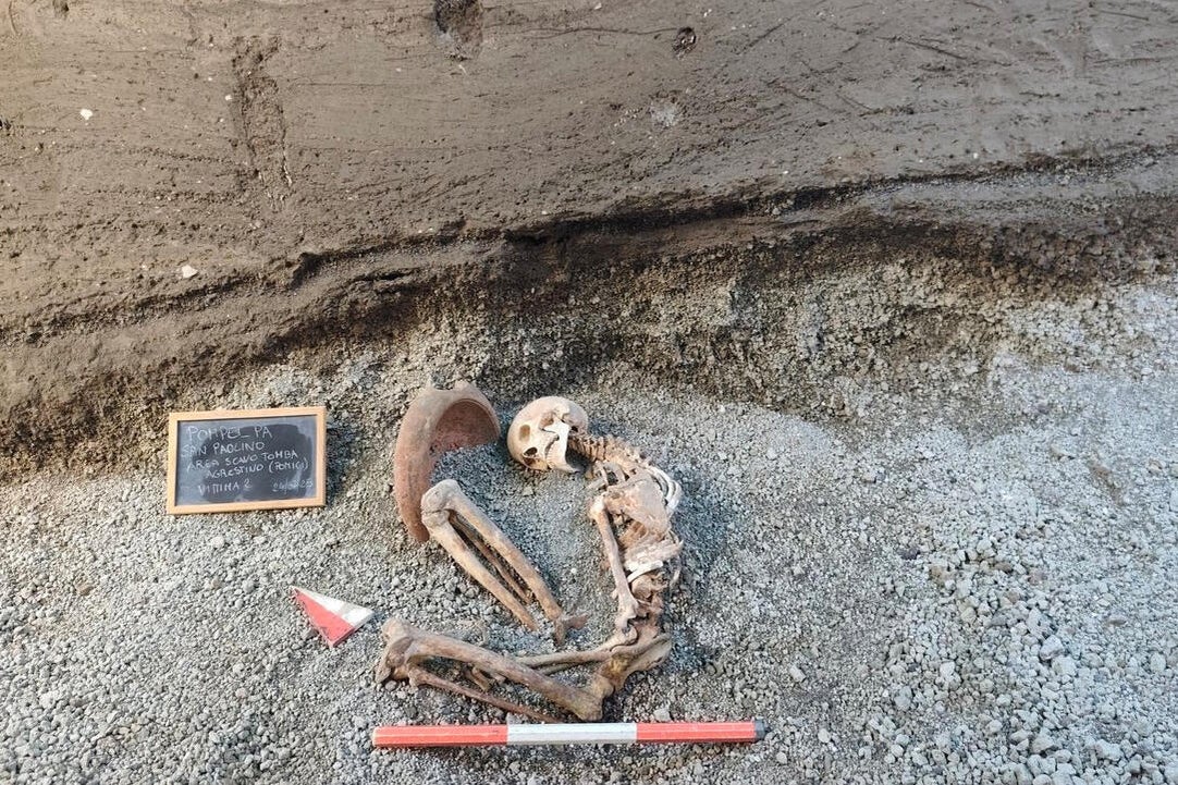 Archaeologists at Pompeii use AI to reveal the face of a victim trying ...