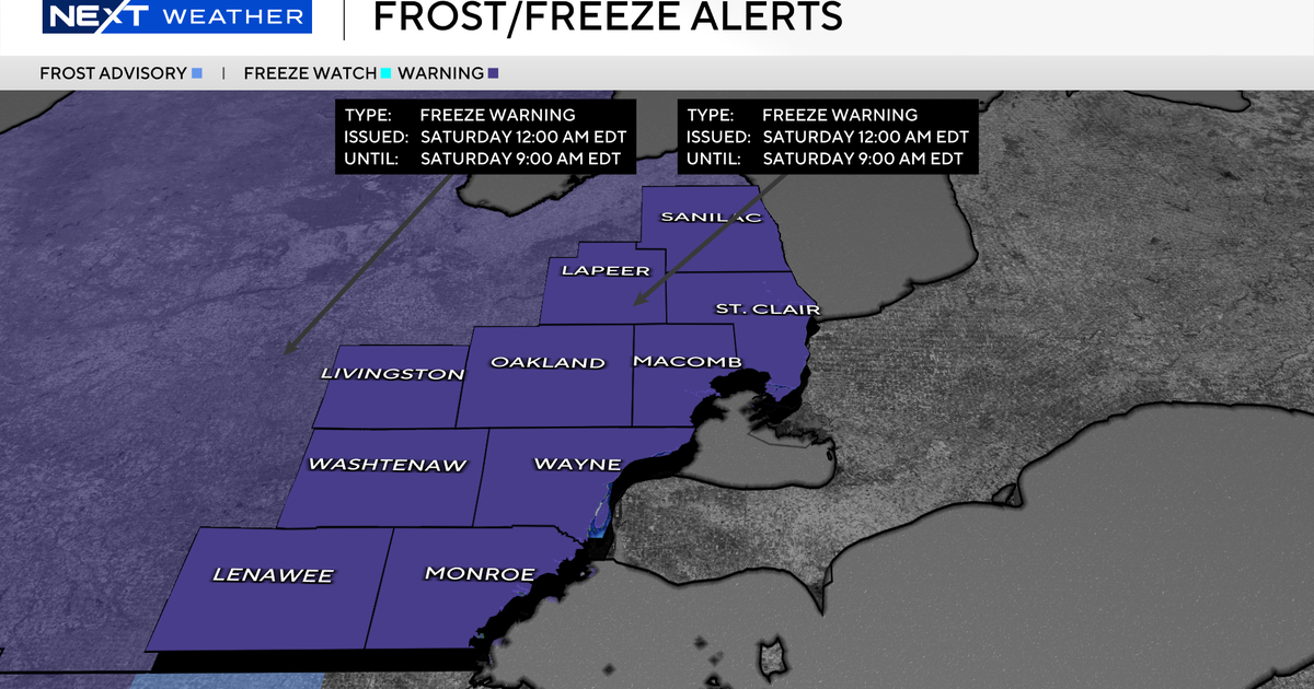 Freeze warning issued for all of Southeast Michigan as temperatures ...