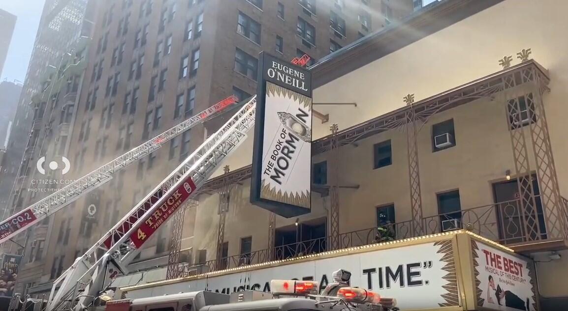 Broadway's Eugene O'Neill Theatre catches fire, upcoming "The Book of ...