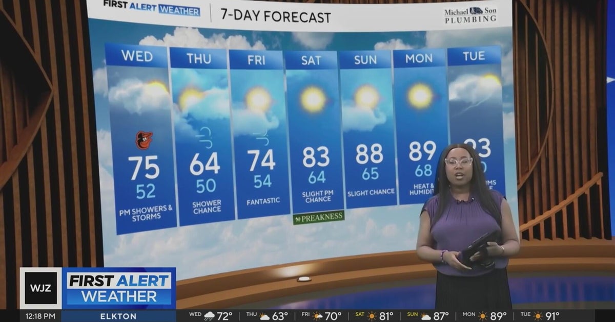 Sunny weather in Maryland Wednesday before rain - CBS Baltimore