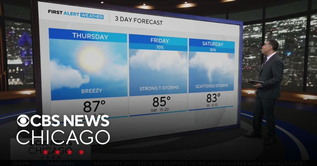 Chicago Weather: Warmer on Thursday, storm chances on Friday - CBS Chicago