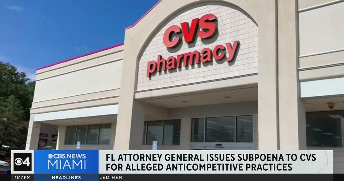 Florida Attorney General issues subpoena to CVS Pharmacy - CBS Miami